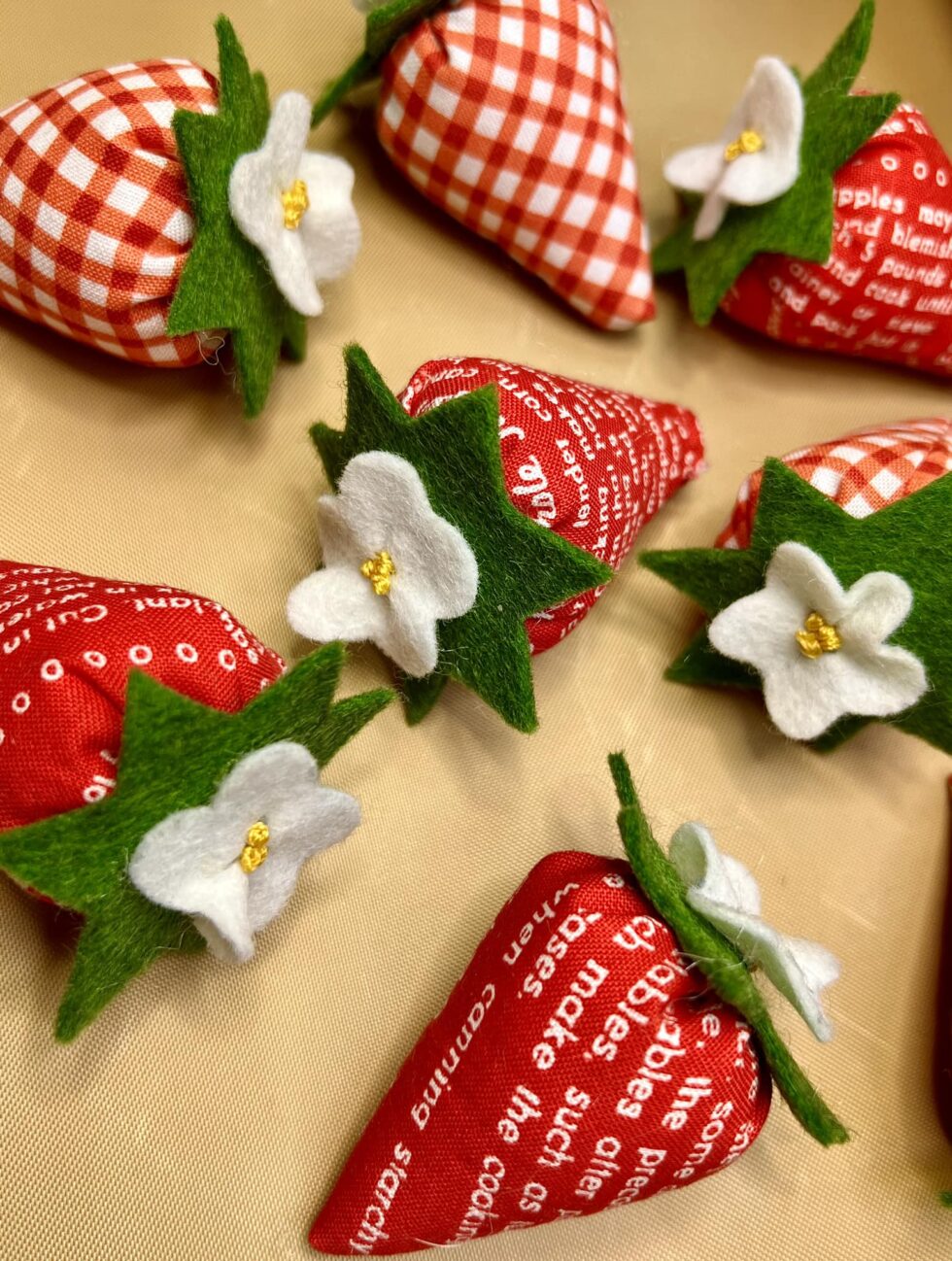 How to Make Fabric Strawberries | Miss Tracy Creates