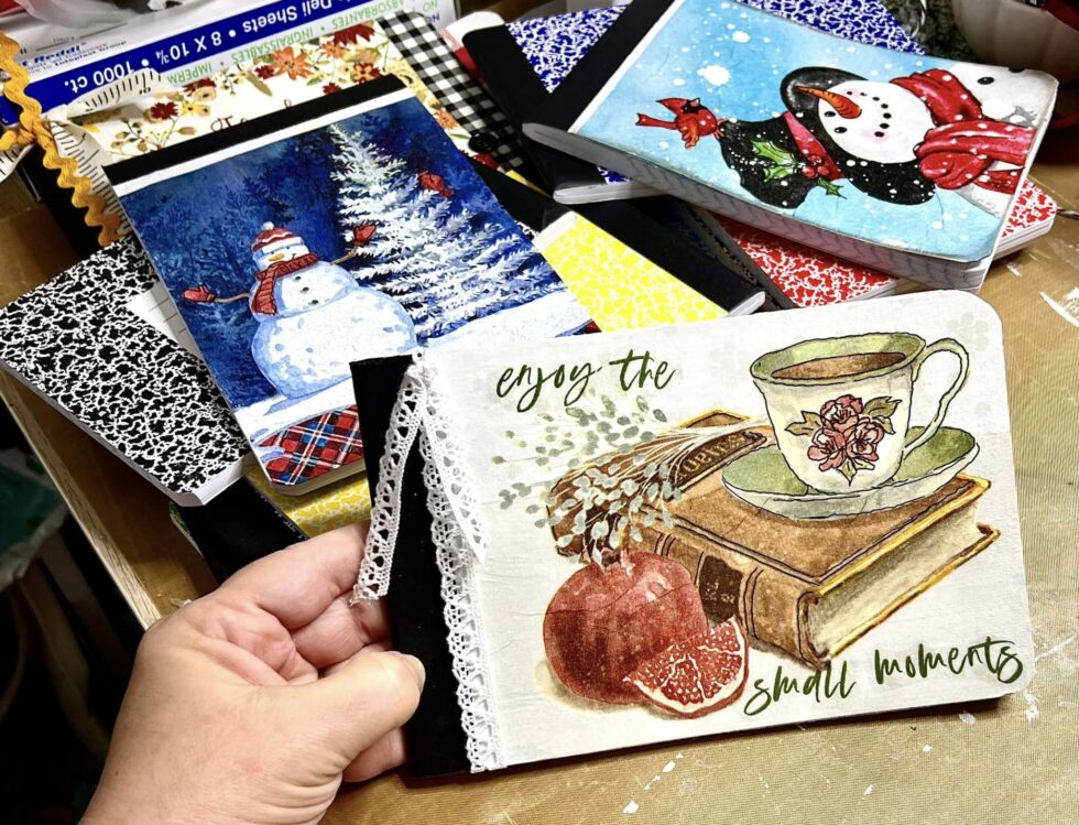 Napkin Art Notebook | Miss Tracy Creates